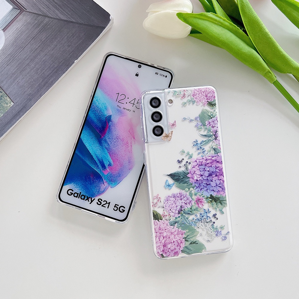ins Flower Case For Samsung Galaxy S25 S24 S23 S22 S21 Plus Ultra S23FE ...