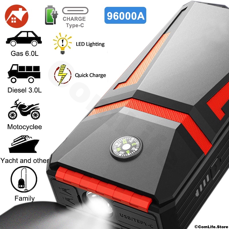 NEW Multi-function Car Jump Starter Car Power Bank Type-C Starter ...