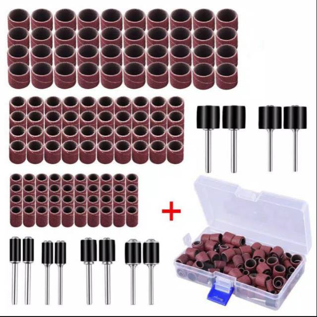 Set of 132 pcs sandpaper grinding grinder dremel tuner cylinder drump ...