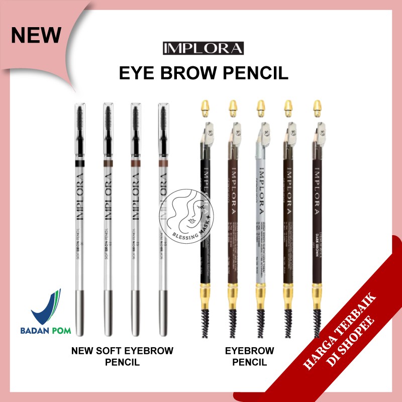 Implora Eye Brow Pencil 2 IN 1 | Soft BROW (Pencil+Shavings+Brush ...