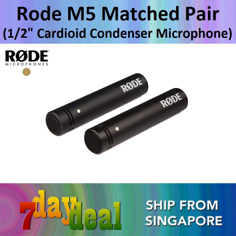 Rode M5 Matched Pair 1/2" Cardioid Condenser Microphone ( M5MP For ...