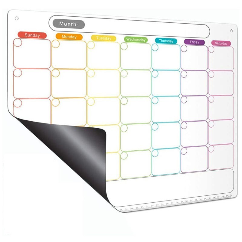 Magnetic Weekly Monthly Planner Whiteboard Memo Notice Board Reusable ...