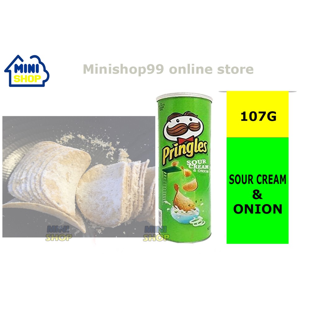 PRINGLES SOUR CREAM AND ONION POTATO CRISPS 107G | Shopee Singapore