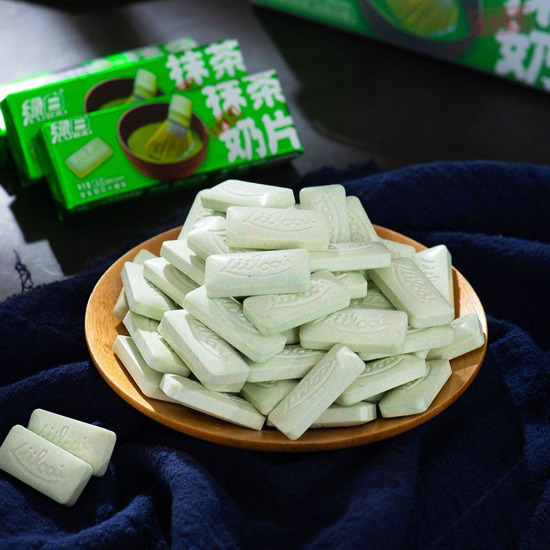 Green White Matcha Flavor Milk Slices Original Flavor Dried Milk Slices ...