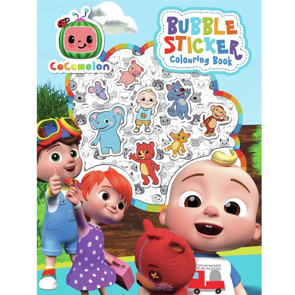 CoComelon Colouring Book with Bubble Stickers for Preschool Kids to ...
