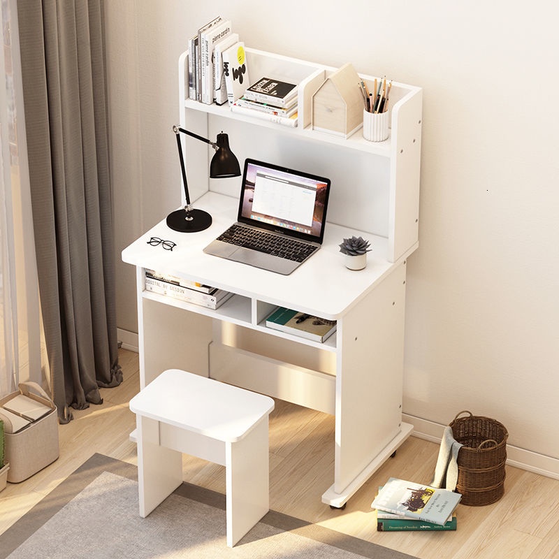 Study table Desk with Bookshelf Combination Simple Home Student Small ...
