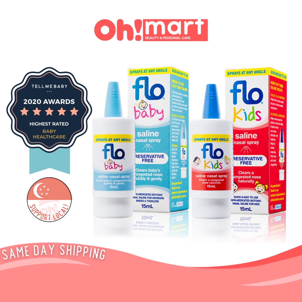 FLO Baby / Kids Saline Nasal Spray 15ml | Shopee Singapore