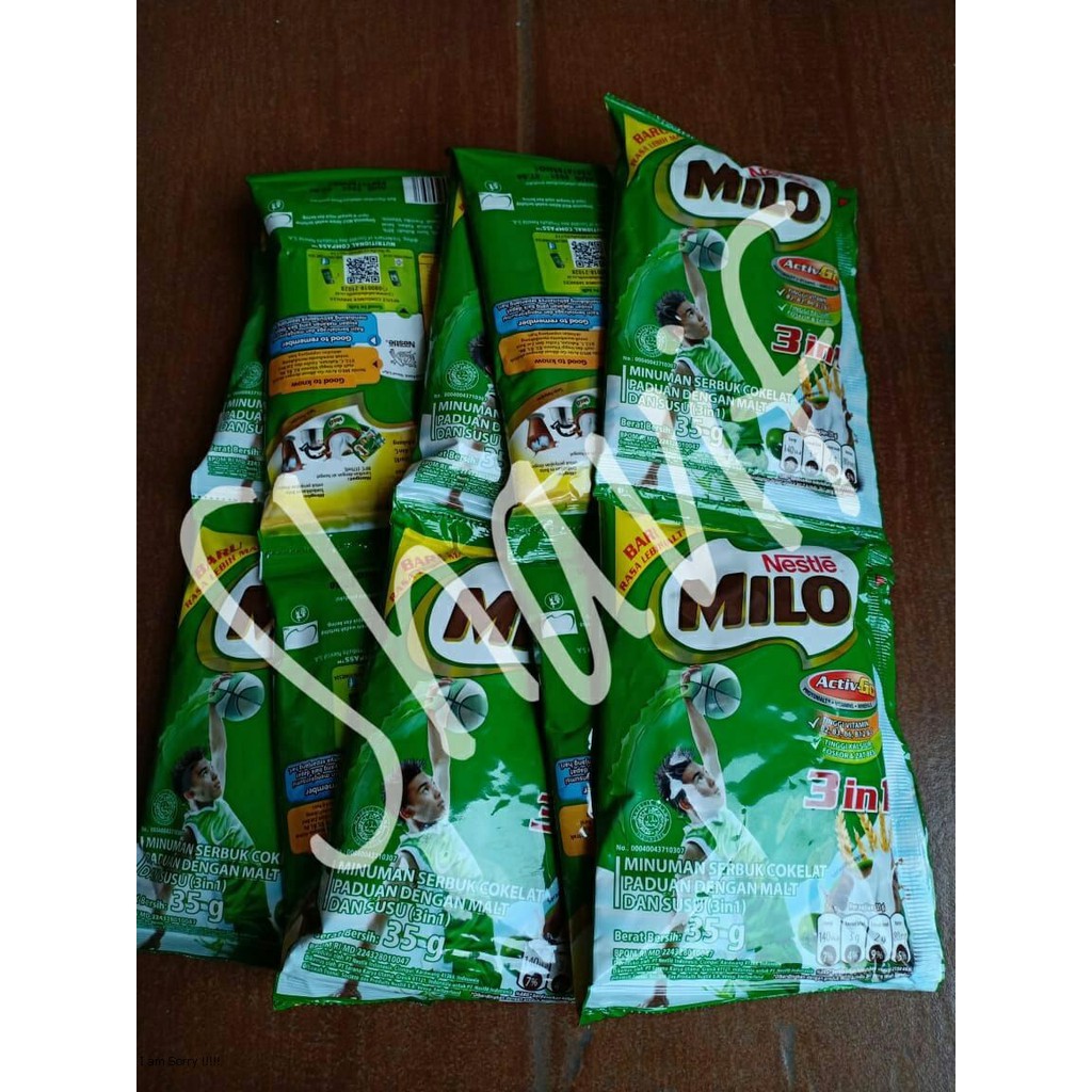 Cardboard & Retail Milo Milk 3 in 1 Sachet Packaging (35 gr x 10 sct ...