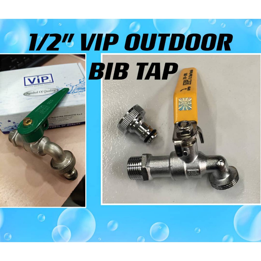 VIP 318 1/2” SOLID BRASS BALL TAP / UNION BIB TAP C/W WASHING MACHINE ...