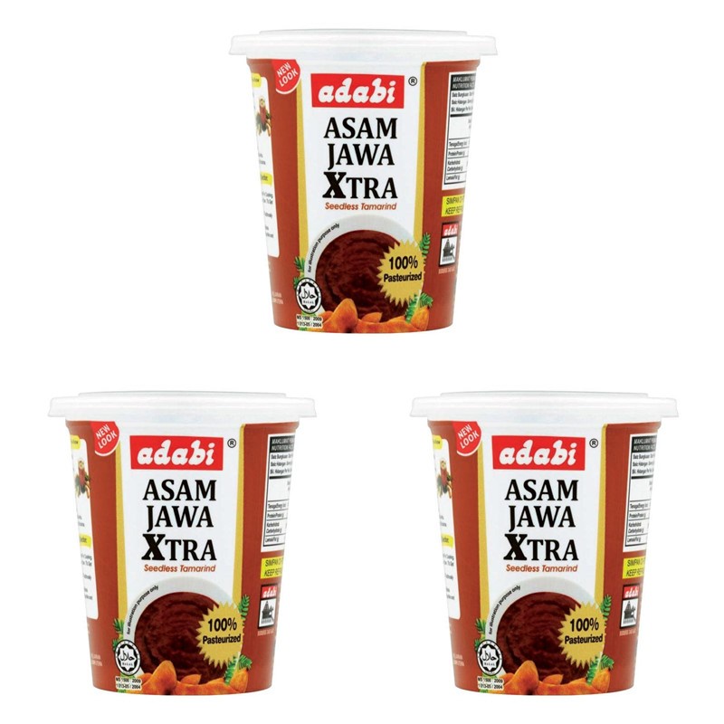 [Bundle of 3] Adabi Seedless Tamarind (Asam Jawa Xtra) 200G (Halal ...