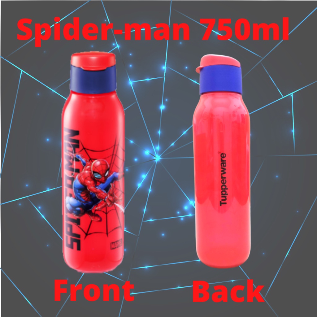 Tupperware 750ml Kid Water Bottle Spiderman Spider man Frozen Air Botol ...