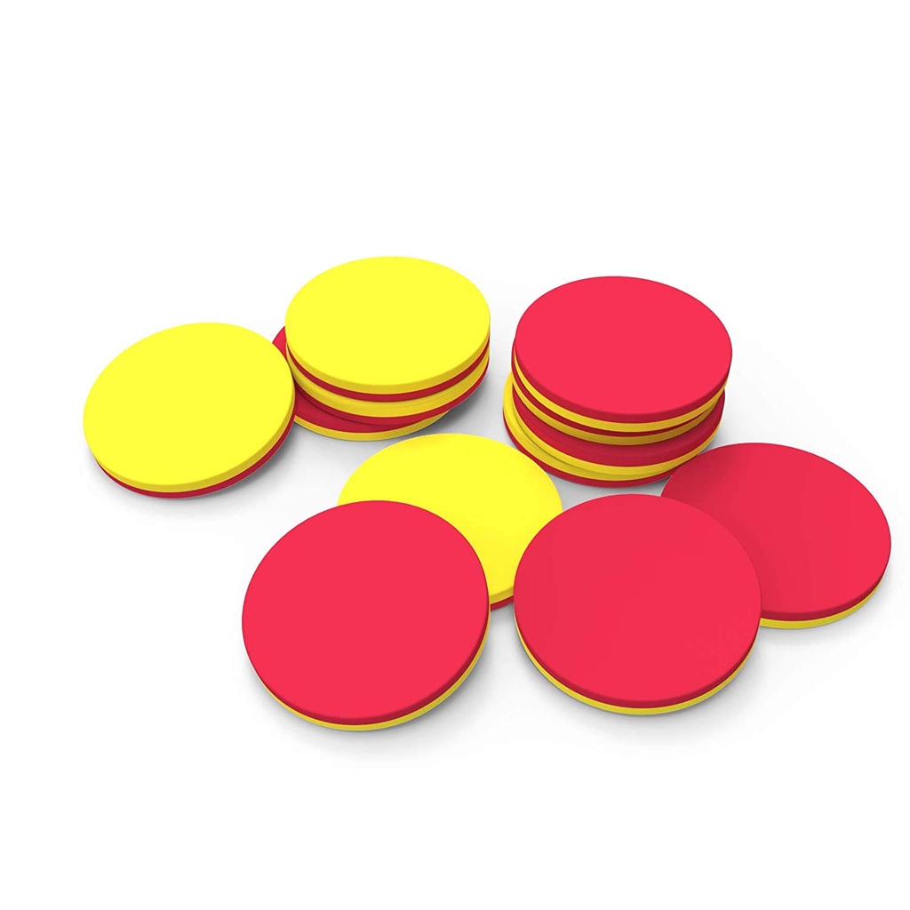 2 tone / Dual Colour /color Plastic Counters Yellow & Red - 200 pcs ...
