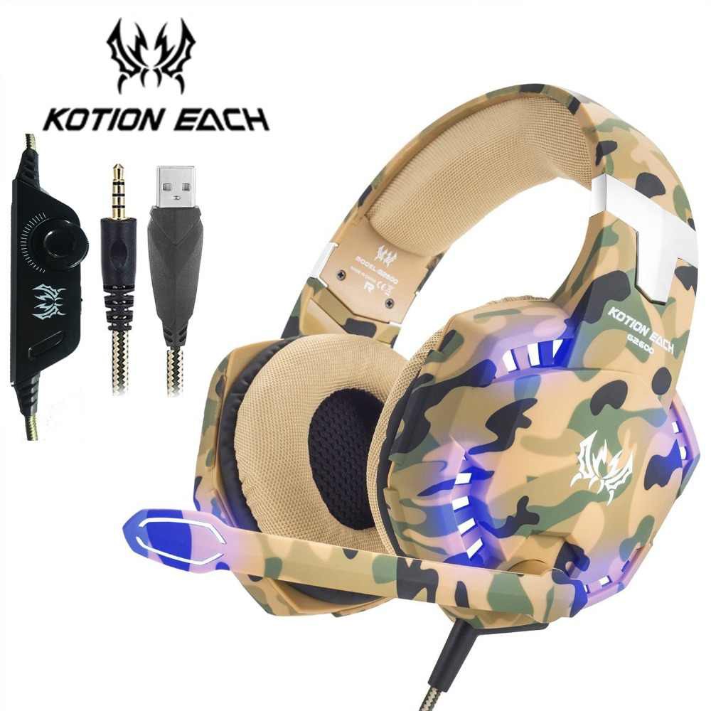 KOTION EACH G2600 Universal Wired 3.5mm USB Gaming Headphone Headset ...