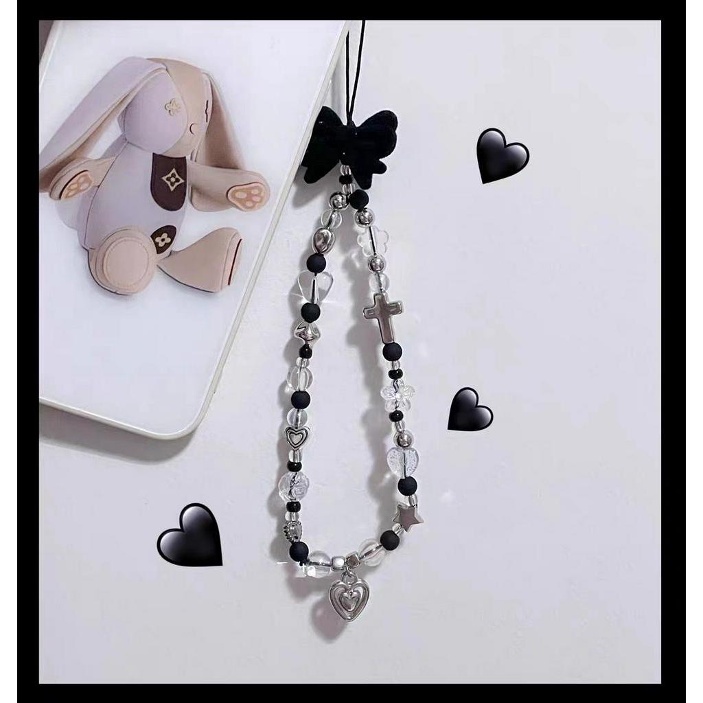 Mobile phone charms Metal love mobile phone charms Black bow keychains ...