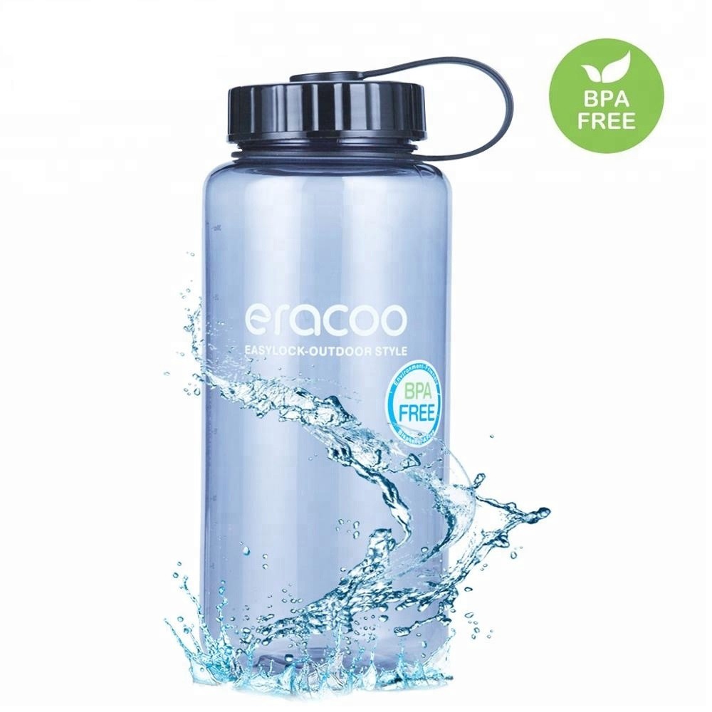 Tritan Wide Mouth BPA Free Water Bottle | 1000ml | Grey | Shopee Singapore