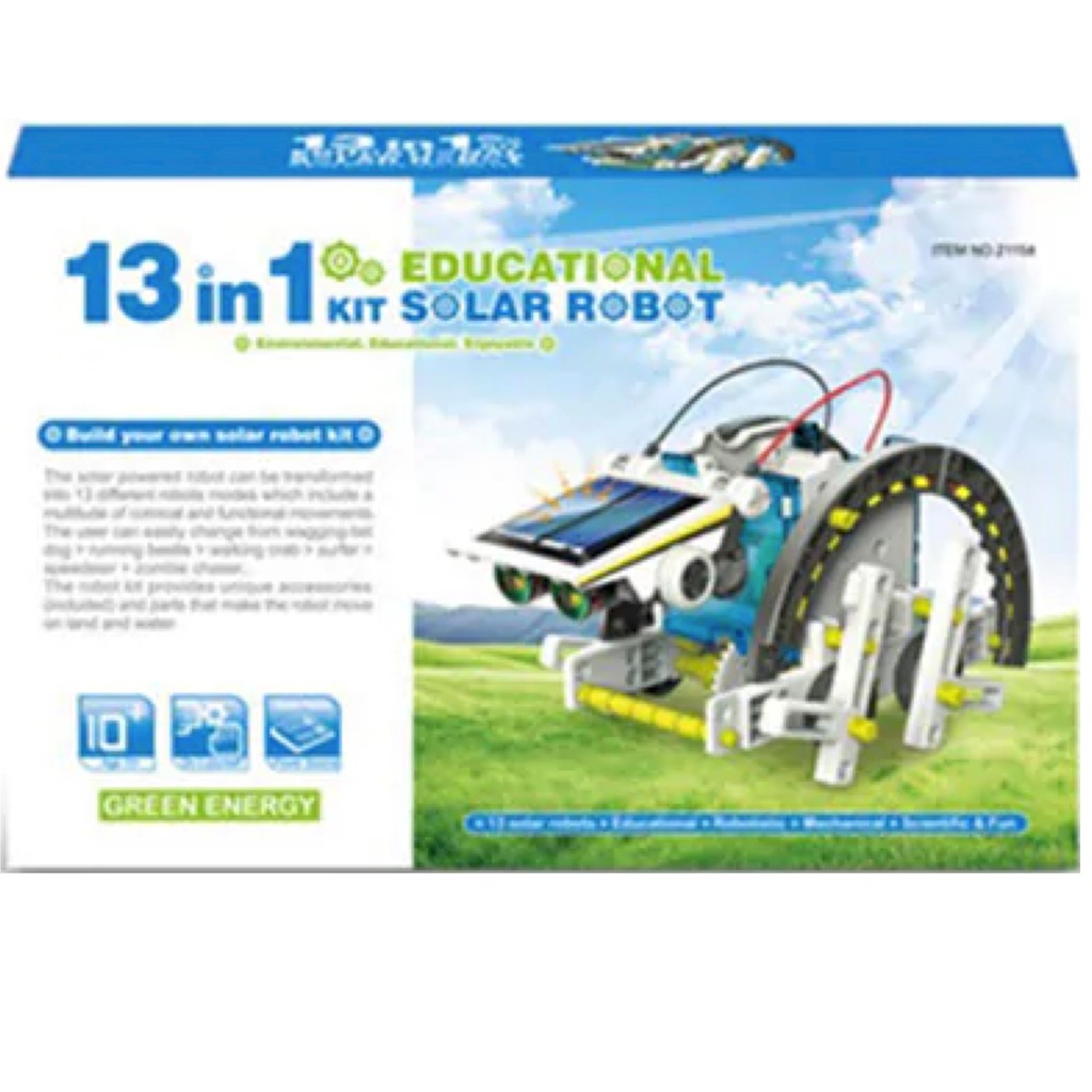 STEM Science Play N Learn 13 in 1 Educational DIY Solar Robot Kit ...