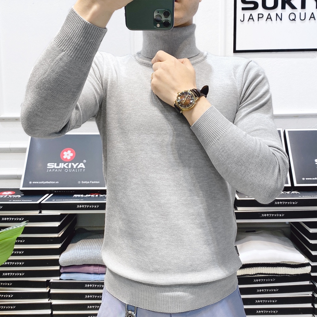 SUKIYA Men's Turtleneck Sweater All Sizes 45 - 89kg AL14 | Shopee Singapore
