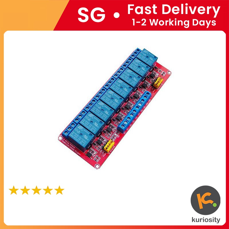 Relay Module 8 Channel 5V 12V 24V | Shopee Singapore