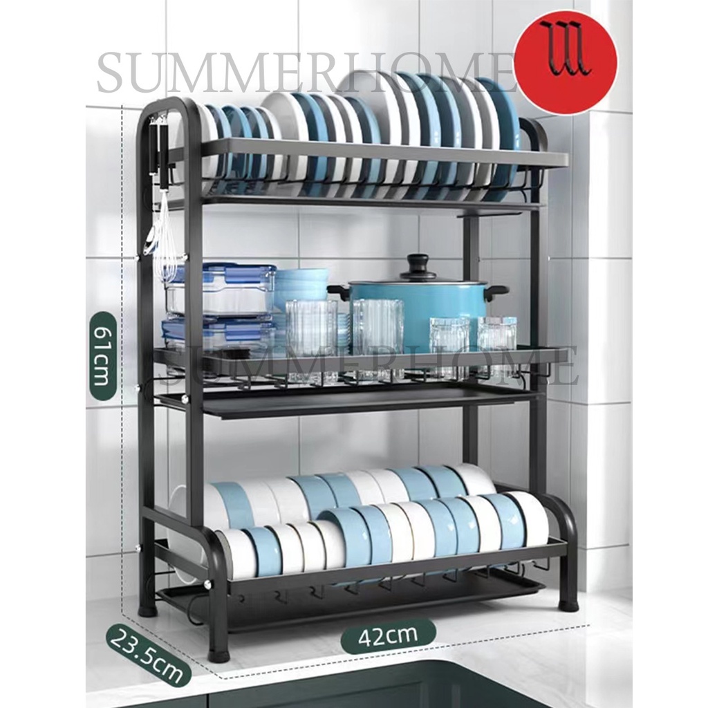 [ Available ] Nordic Style Dish Rack Rak Piggan Dish Drainer Iron ...