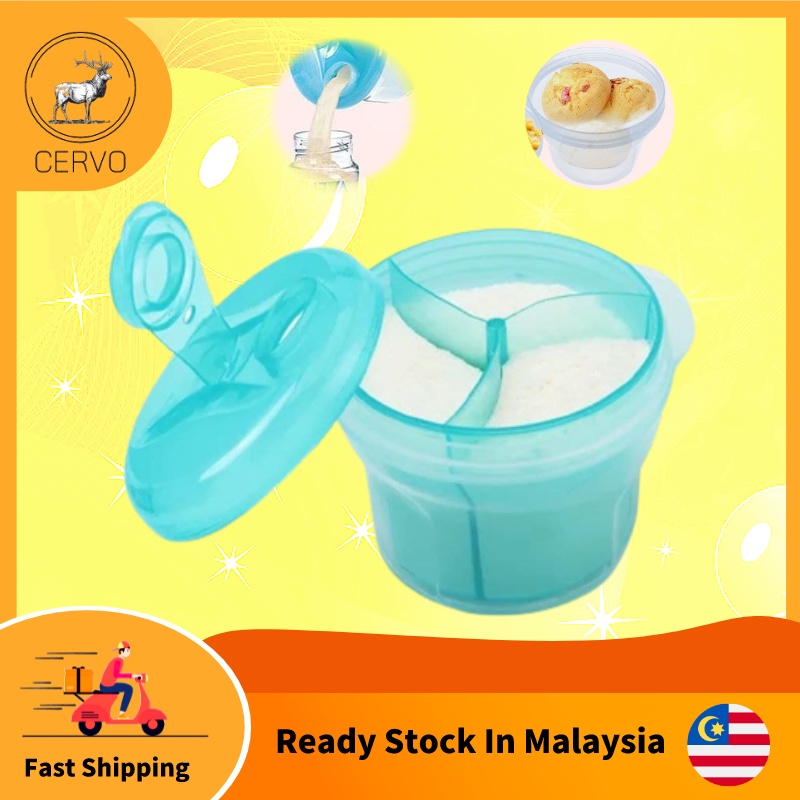 3 Compartments Milk Powder Box Formula Dispenser Container Storage ...