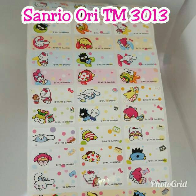 Original sanrio waterproof name Label | Shopee Singapore