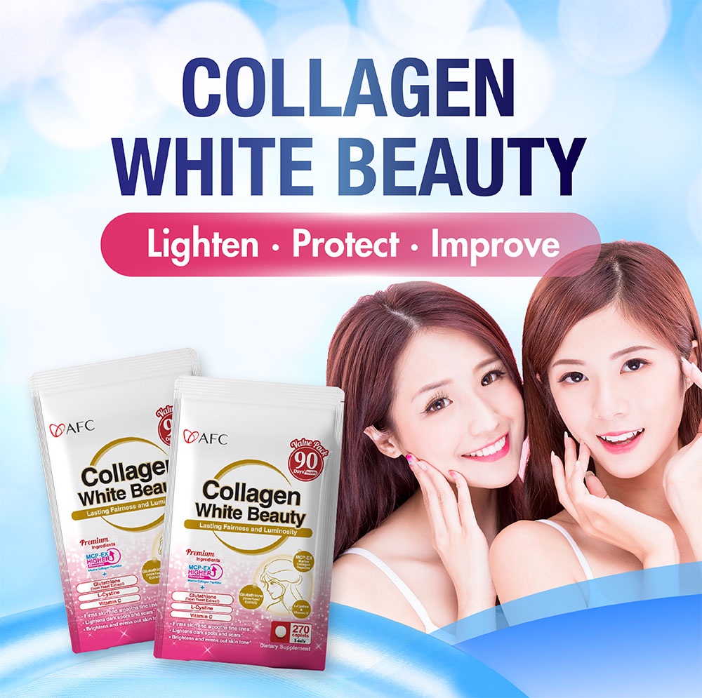 AFC Collagen White Beauty with Glutathione for Skin Whitening Fair ...