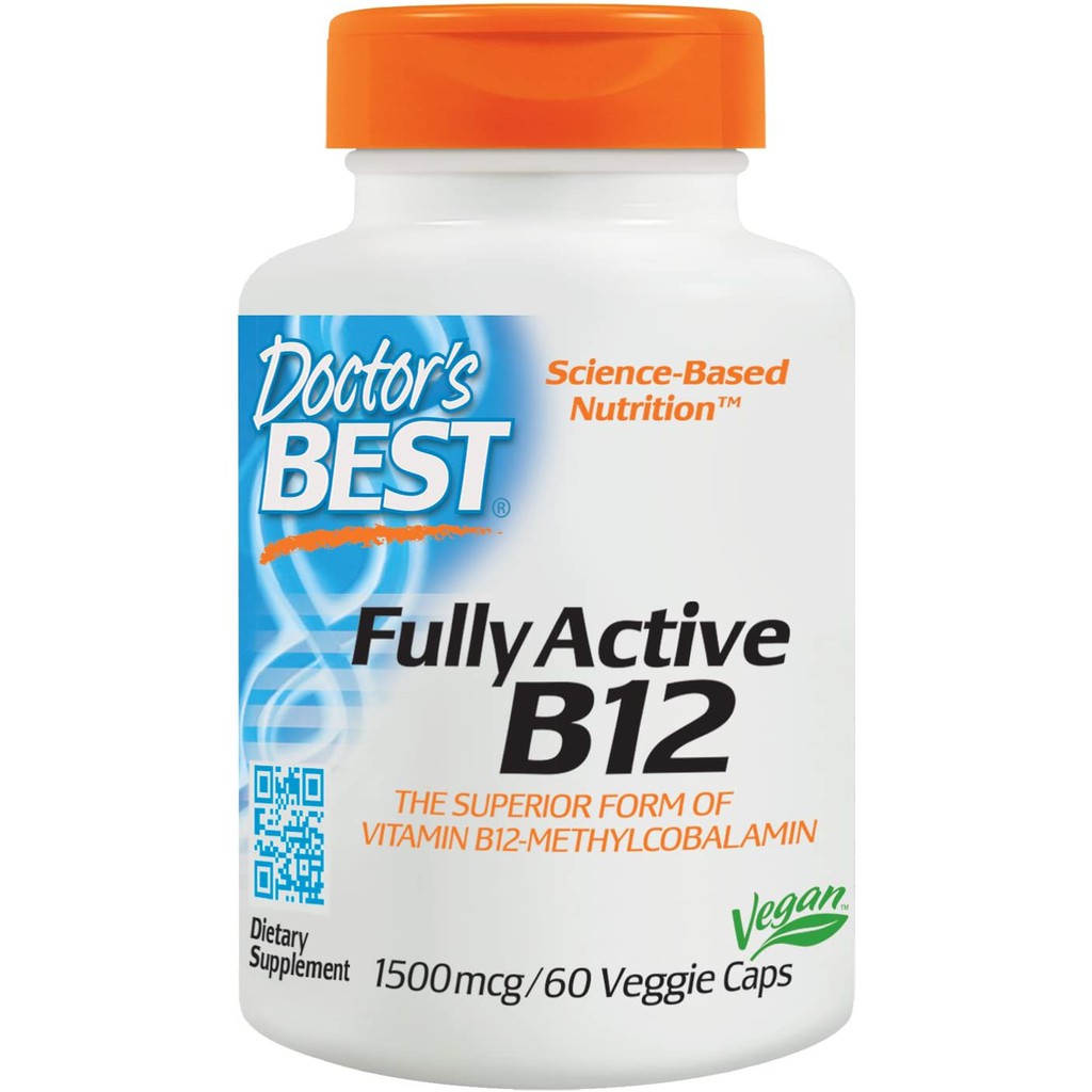 Doctor's Best Fully Active Vitamin B12 Supplement 1,500Mcg - 60 / 180 ...