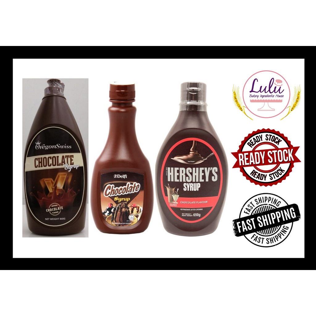 [HALAL] HERSHEY'S/OREGON SWISS/DELFI CHOCOLATE SYRUP/巧克力酱/SIRAP ...