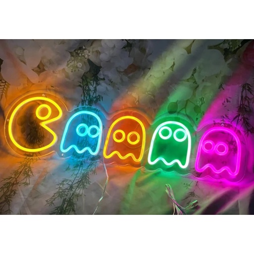 🇸🇬 GX PAC-MAN LED Neon Light / Game Room Party Wall Decoration | Shopee ...