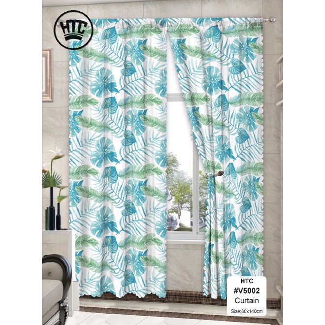 New Short Curtain Elegant Design Window or Door Light Blue Kurtina Home ...