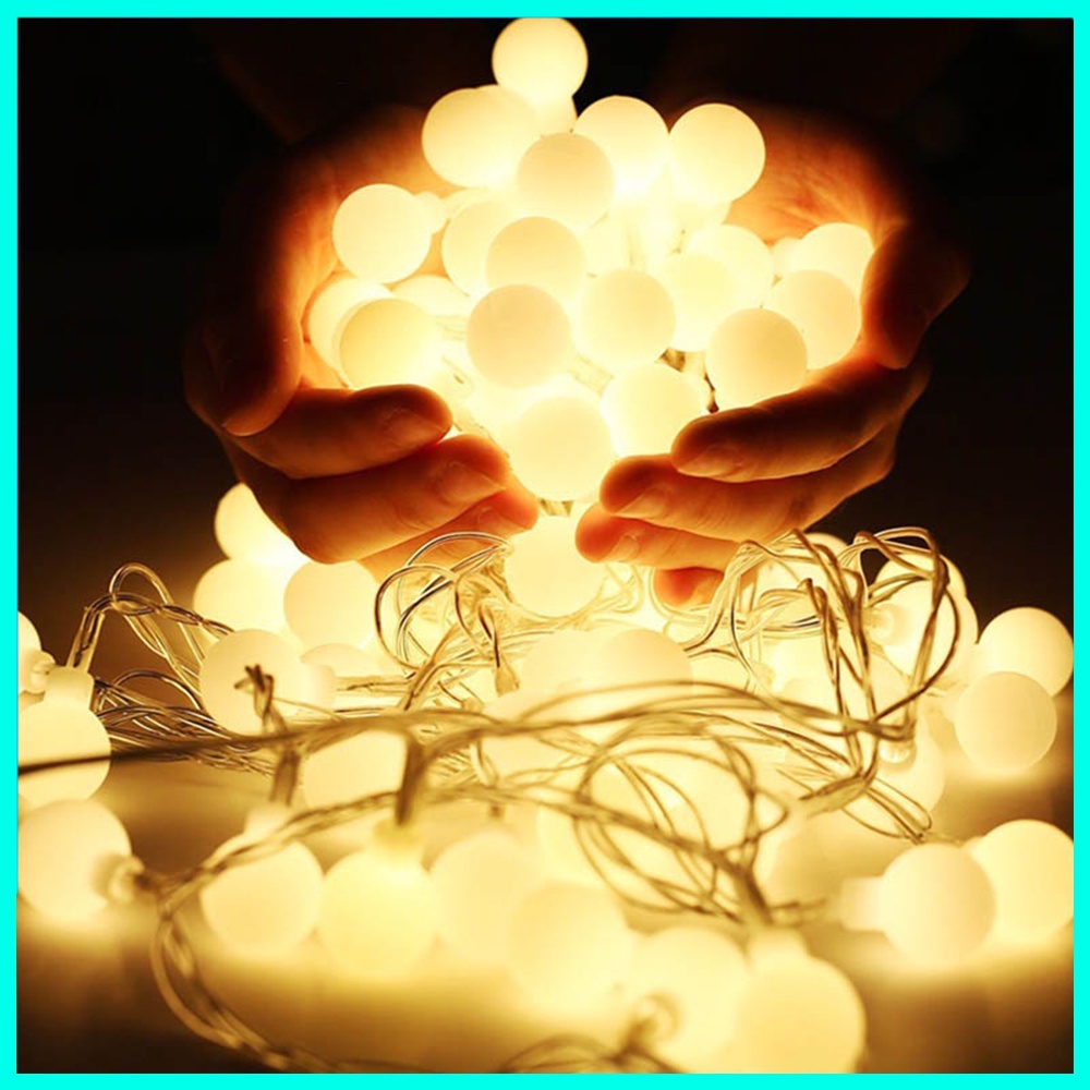 LED Ball String Light Fairy String Lights Christmas Round Ball Bulbs ...