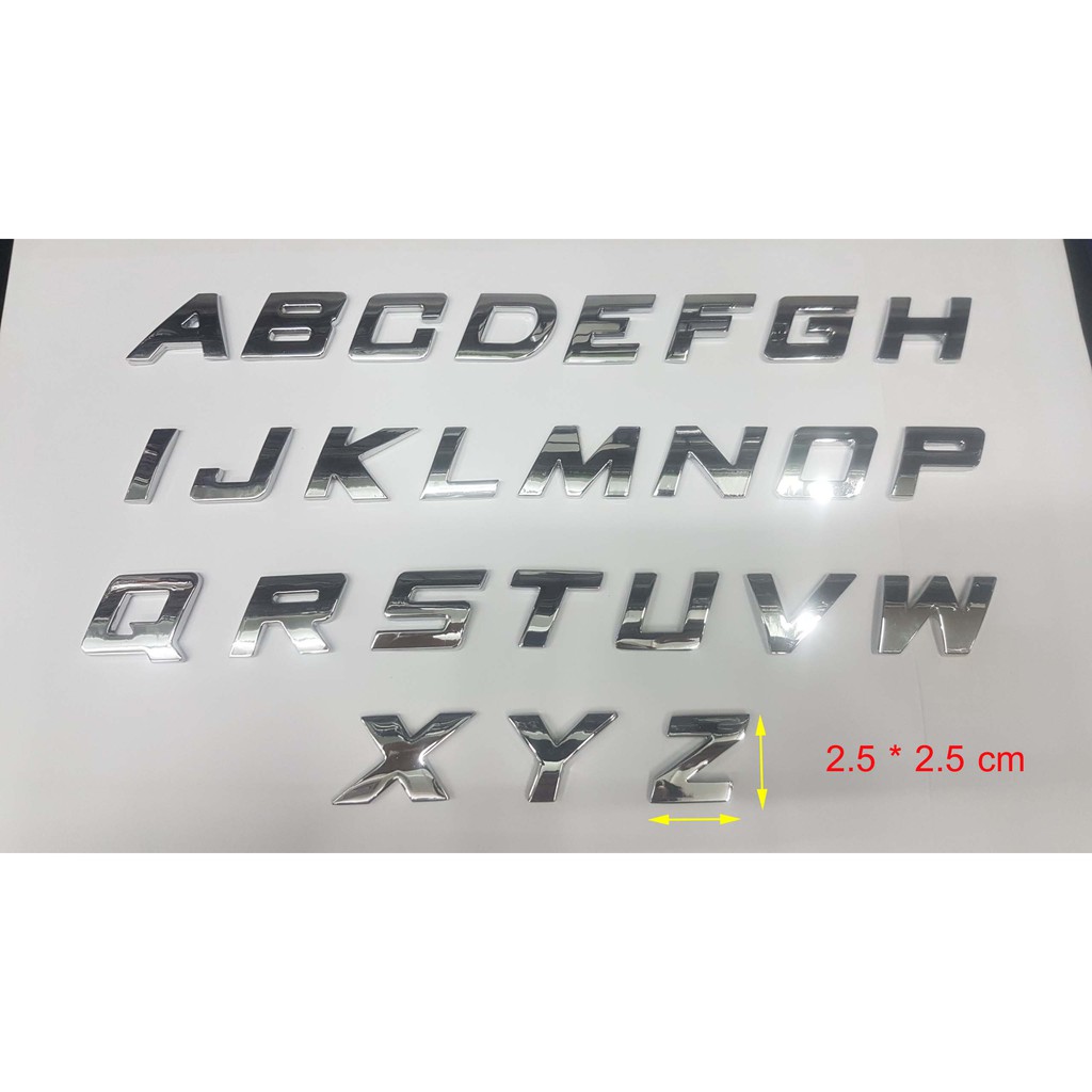 English letter logo Slanted Font Size 2.5*2.5 cm Can Be Attached To ...