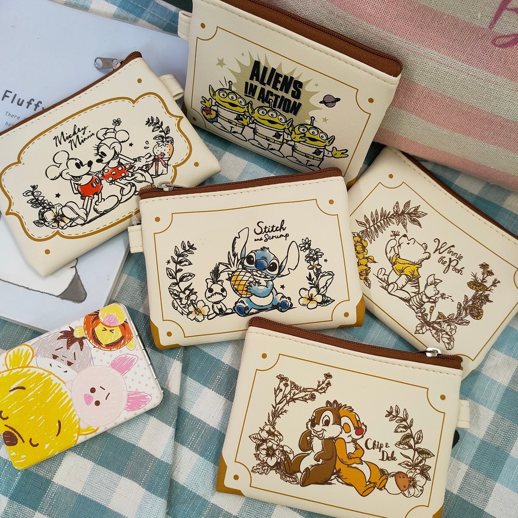 Disney Coin Purse Zipper Bag Soft Leather Card Holder Wallet Universal ...