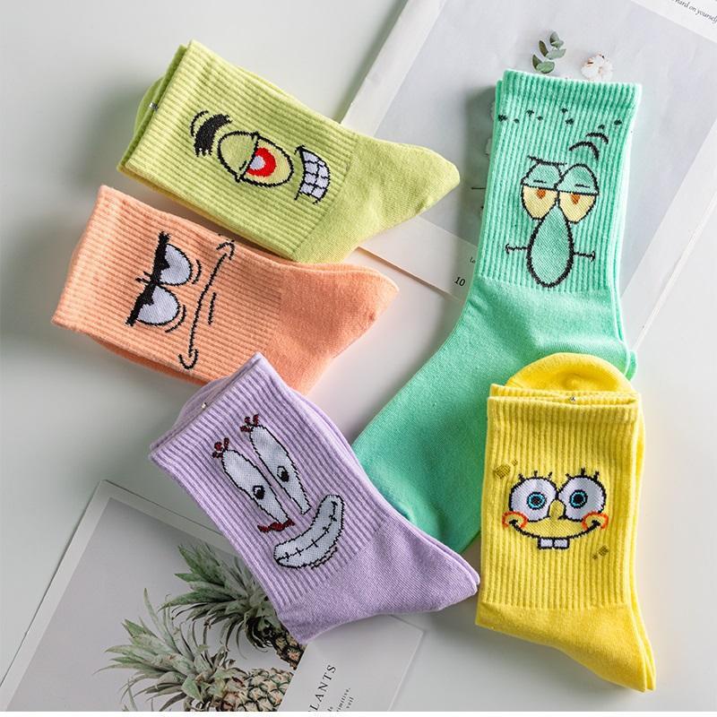 SpongeBob SquarePants European and American cartoon cotton stockings ...