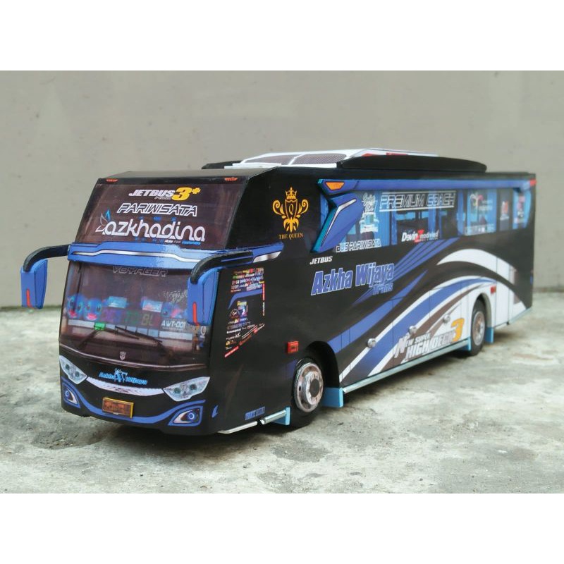 NEWEST PARIWISATA AZKHA WIJAYA BUS MINIATURE SCALE 50 JETBUS 3 ...