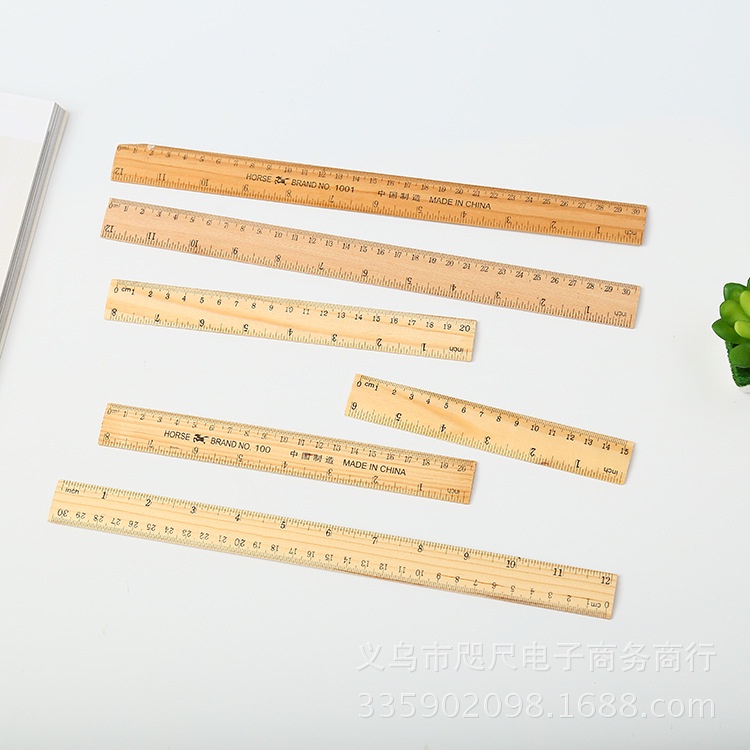 Wooden Straight Ruler 15cm 20cm 30cm | Shopee Singapore