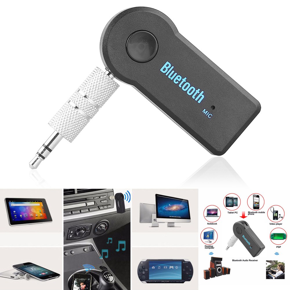 Bluetooth Receiver Wireless AUX 3.5mm Jack Adapter Handsfree Call Car ...