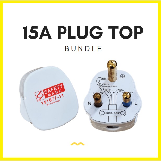 15A Round Pin Plug Top With Singapore Safety Mark Britz | Shopee Singapore