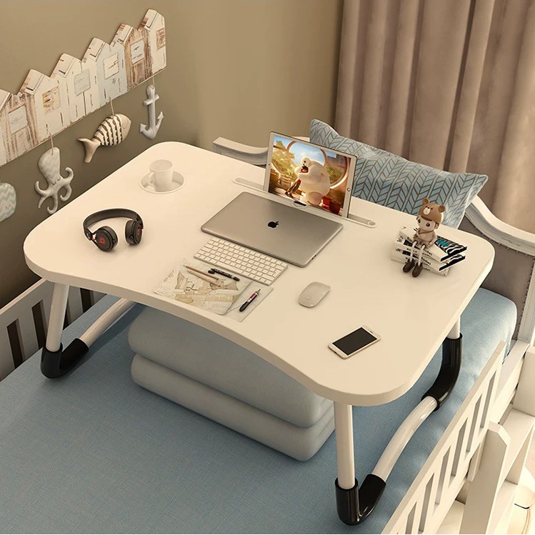 LHSG Laptop Table Multi-purpose Bed Foldable Table Desk Folding ...