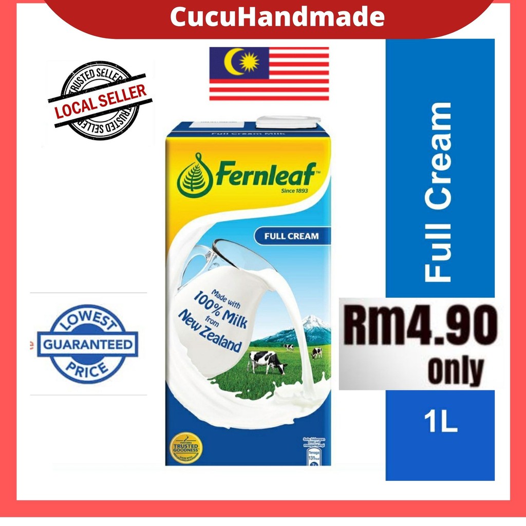 Fernleaf Full Cream UHT Milk ( 1 Litre ) Susu , Dutch Lady Strawberry ...