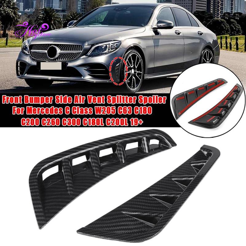 Front Bumper Side Air Vent Spoiler Splitter Canard for Mercedes C Class ...