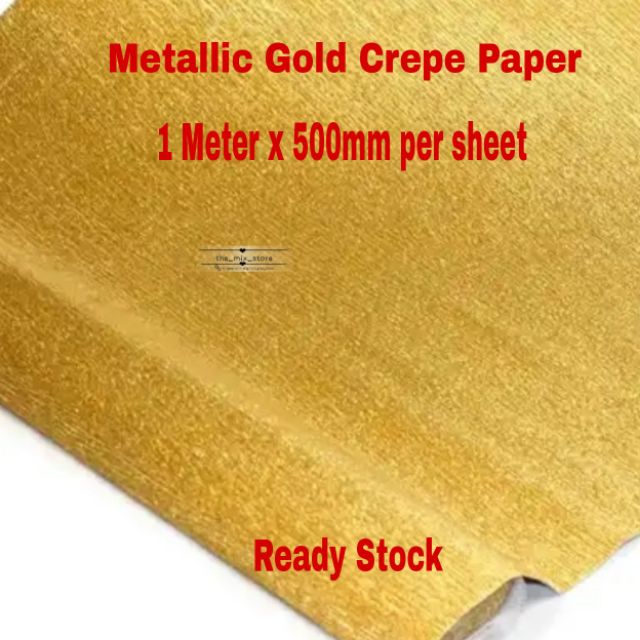 Metallic Gold Crepe Paper | Shopee Singapore