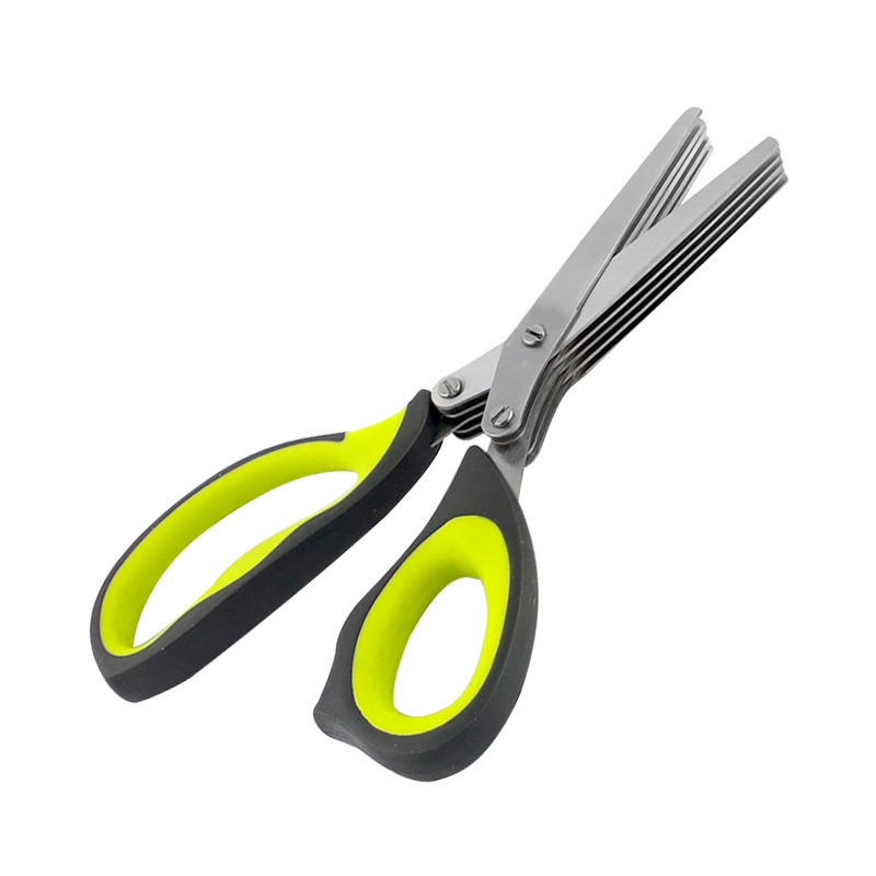 Minono Stainless Steel Five-Layer Multi-Function Scissors Chopped Green ...
