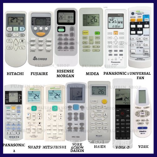 Aircond & Fan remote Fujitsu/Samsung/Panasonic/fujiaire/York/Sanyo ...