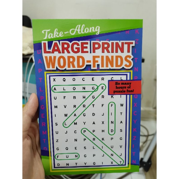 Large Print Word-Finds Word Search Book Buku Cari Kata | Shopee Singapore