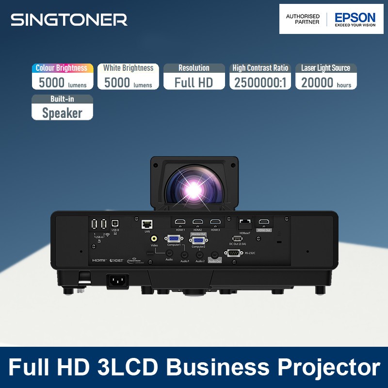 [Local Warranty] Epson PowerLite EB-805F Ultra Short-throw Laser Projector EB 805F EB805 ...