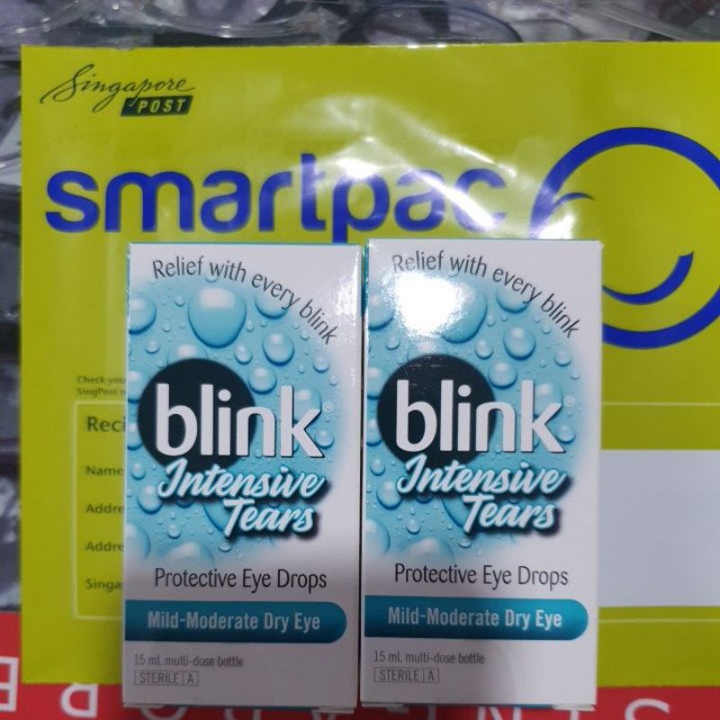 eyedrops for dry eyes, safe for use with contact lens. blink 15ml x 2 ...