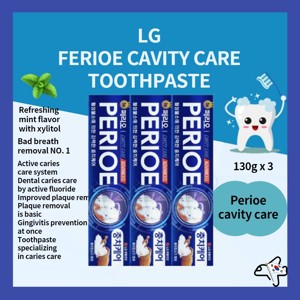 🍀LG Ferioe Cavity Care Advanced Toothpaste🌿 130g x 3 / Korean ...