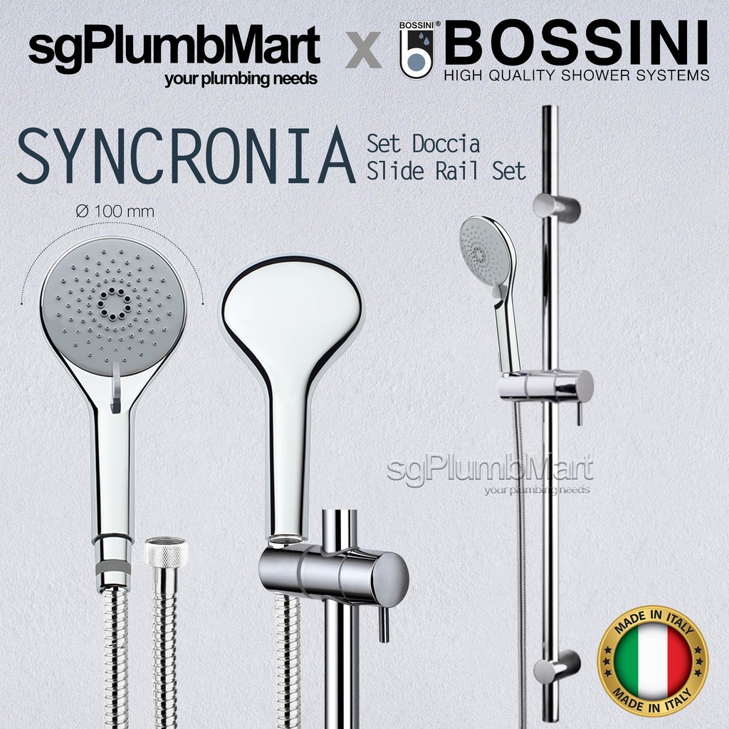 [Made in Italy] Bossini x sgPlumbMart Sycronia Shower Rail Set with ...