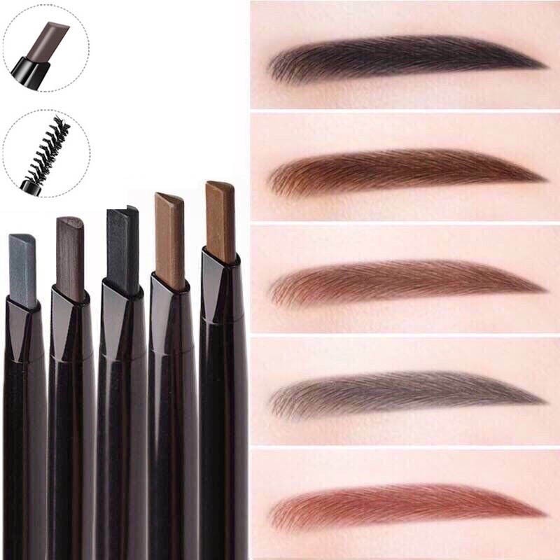 Mi Shi Ti Double-Headed Automatic Rotating Eyebrow Pencil Waterproof Sweat-Proof Long-Lasting ...